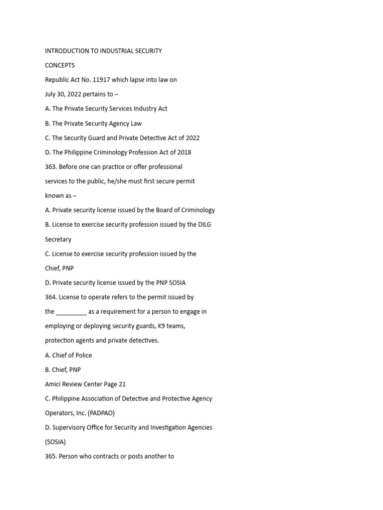 Introduction To Industrial Security Concept | PDF | Physical Security ...