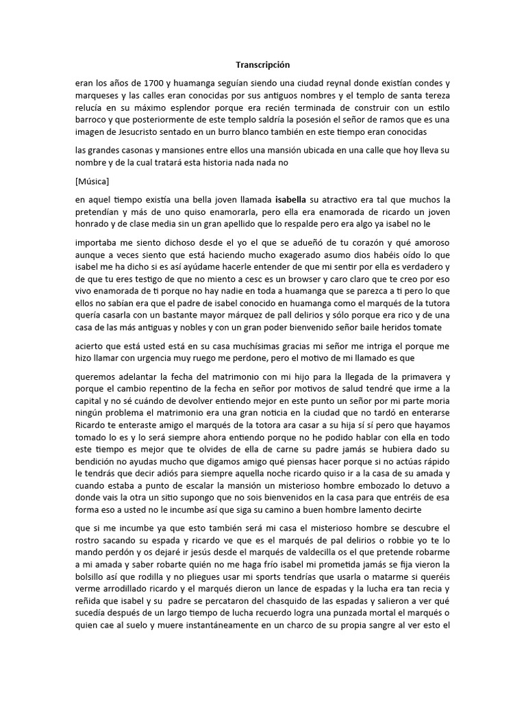 Transcripción | PDF | Novela negra, policíaca y suspenso | Poesía