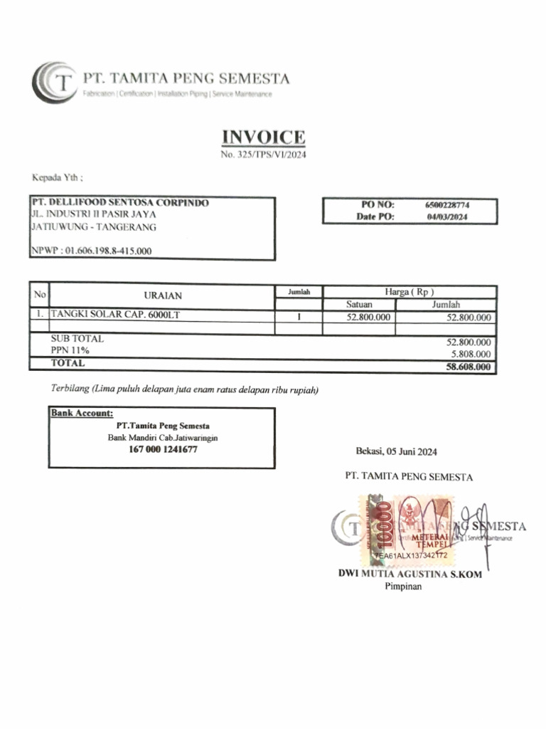 Invoice 325 DSC | PDF
