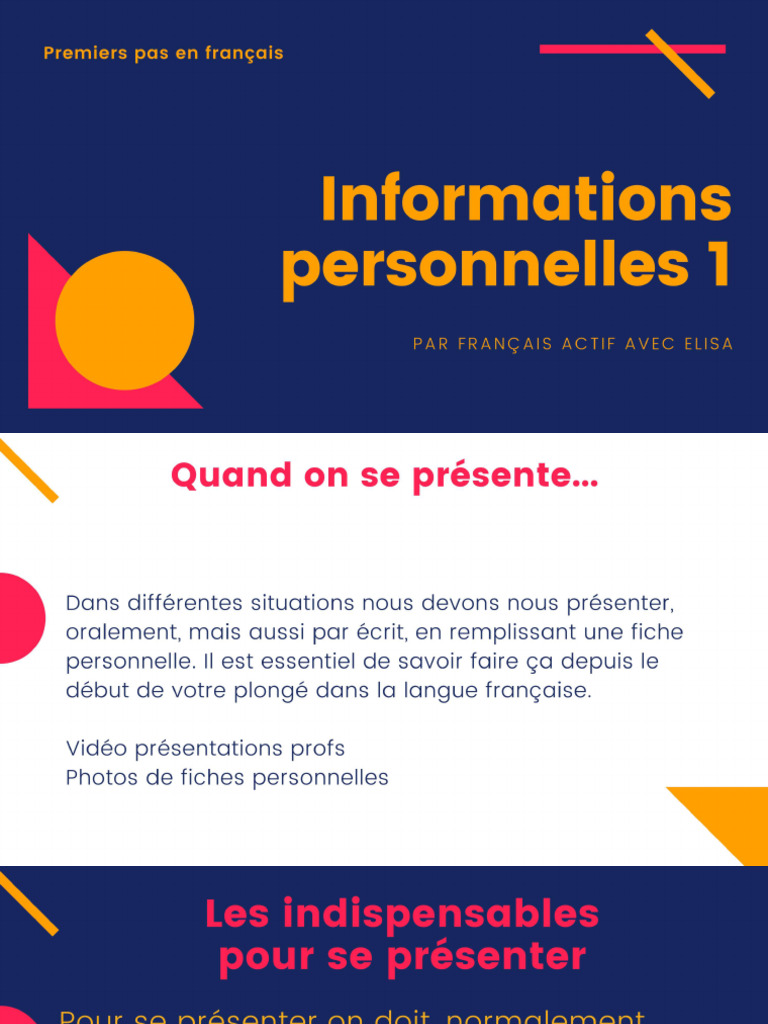 Informations+Personnelles+1 Compressed | PDF