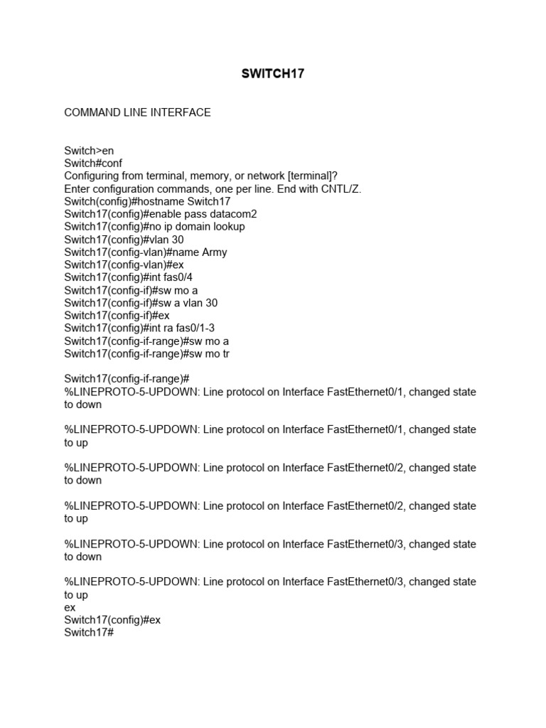 Switch 17 | PDF | Networking Standards | Internet Standards