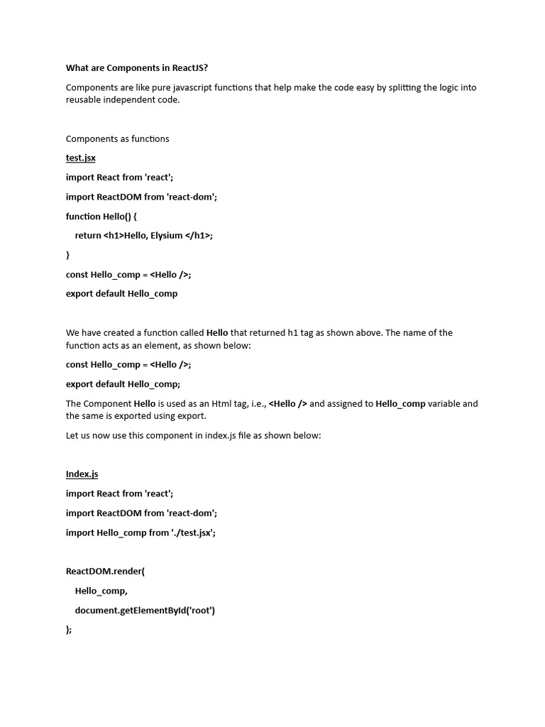 What Are Components In Reactjs Pdf Programming Paradigms Java Script 3851