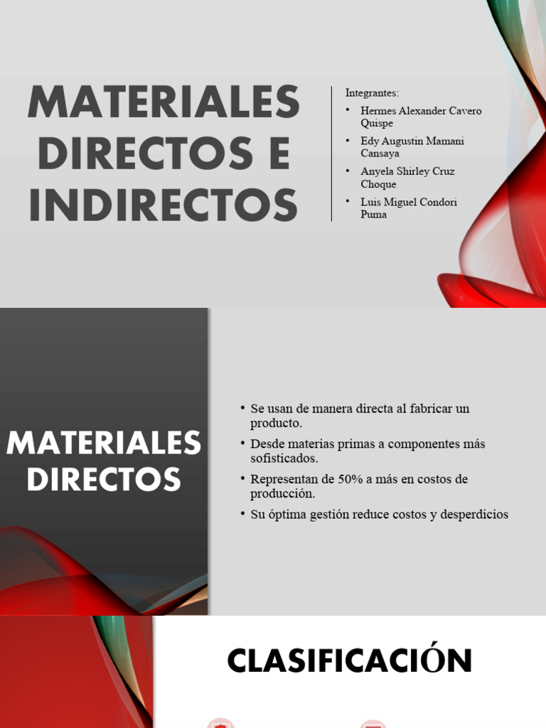 Exposición-Materiales Directos e Indirectos | Descargar gratis PDF ...