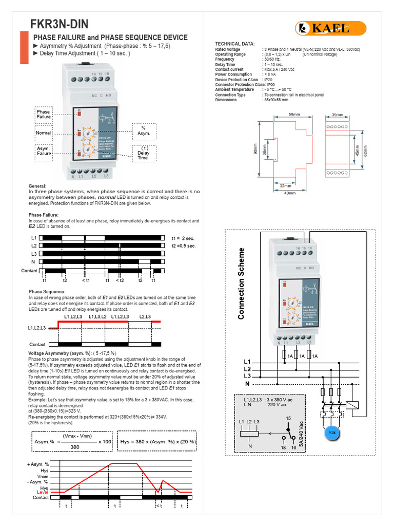 Phase Failure & Sequence Device Guide | PDF | Alternating Current ...