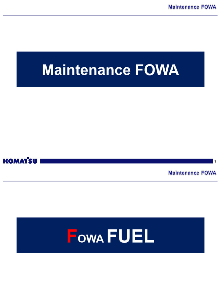 Maintenance FOWA | PDF | Motor Oil | Radiator