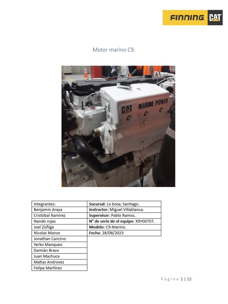 Motor C9 Finning Cat. | PDF | Turbocompresor | Inyección de combustible