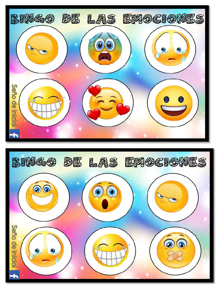 bingo de las emociones | PDF