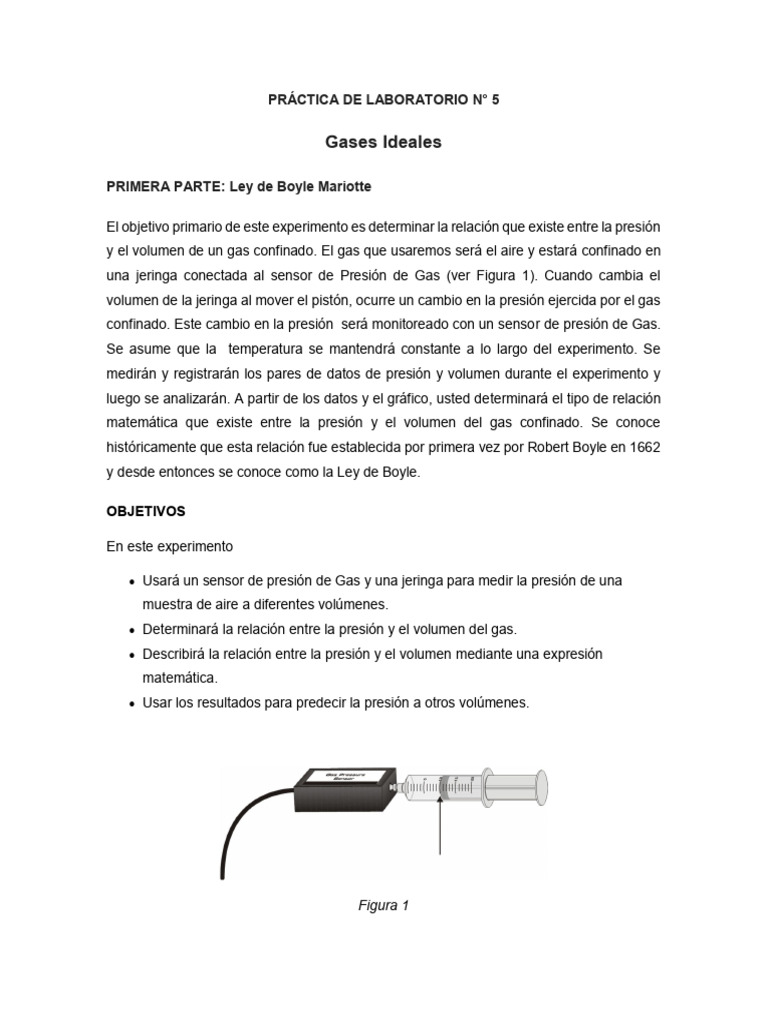 Prã - Ctica Labnâ°5 - Bqu01 | PDF | Gases | Temperatura