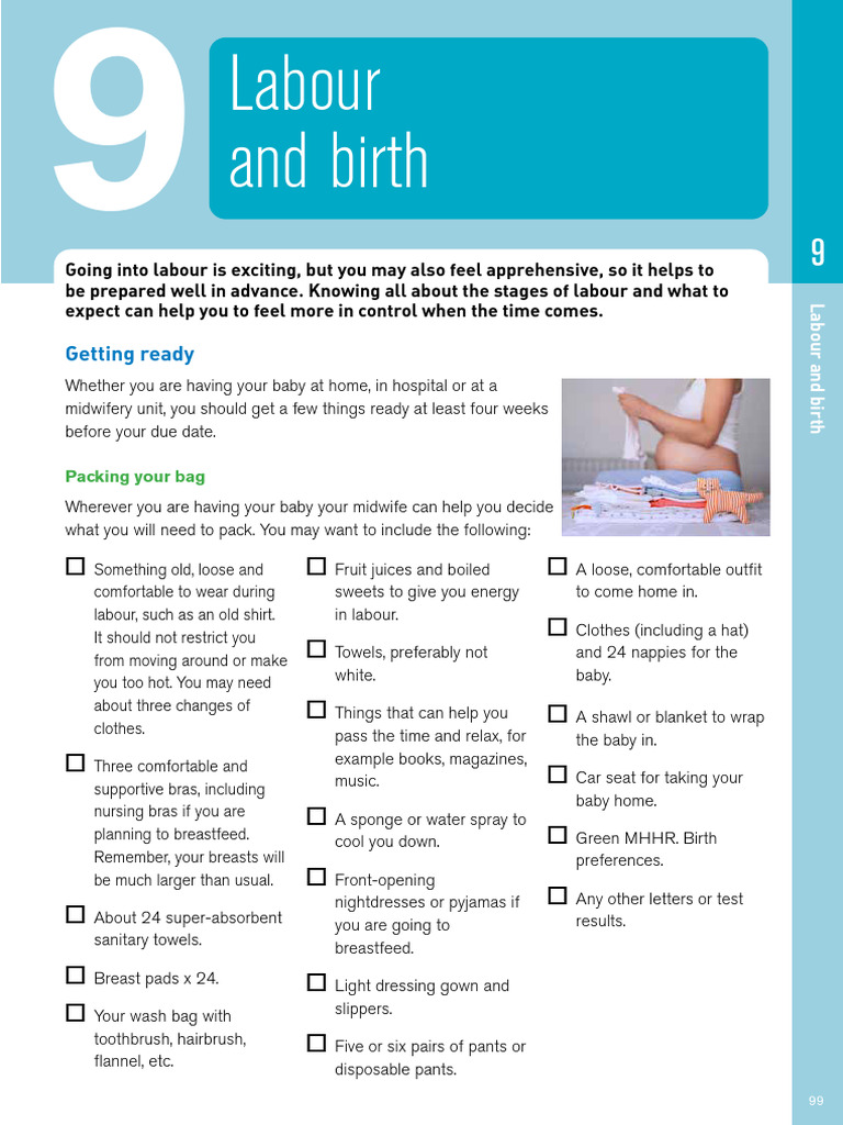 Chapter 9 Labour and Birth Pages 99-118 Pregnancy Book 2021 | PDF ...