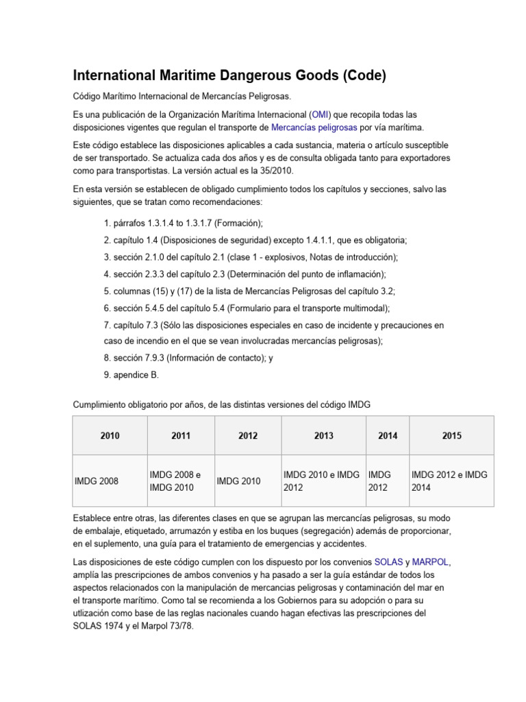 Codigo Imdg | PDF | Tecnología