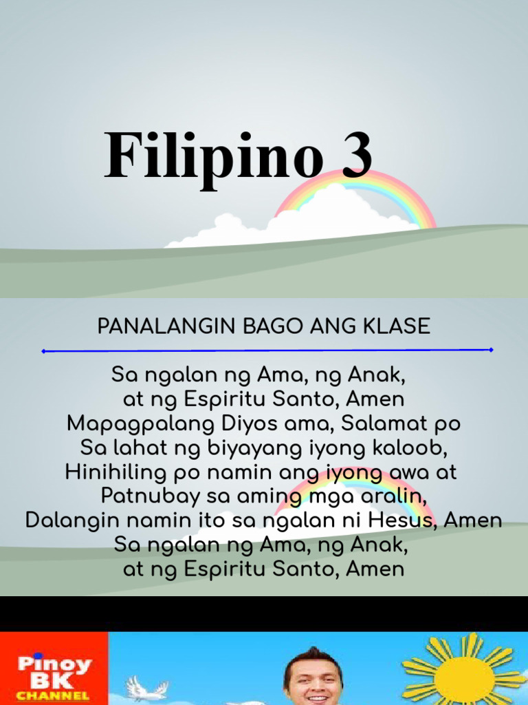 Filipino 3 Pagsusulit Panghalip Pamatlig | PDF