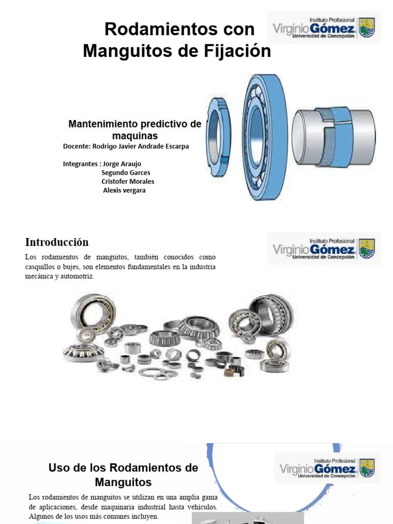Rodamientos Con Manguito de Fijacion | PDF | Rodamiento (Mecánico) | Bienes manufacturados