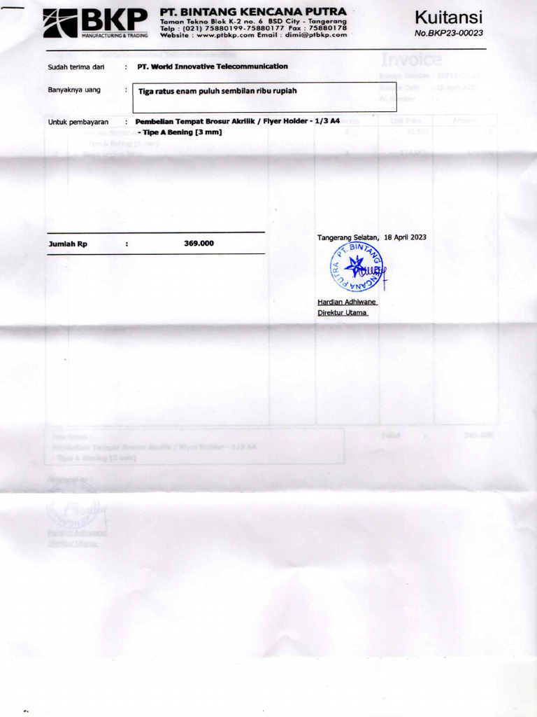 Kuitansi Pembelian | PDF