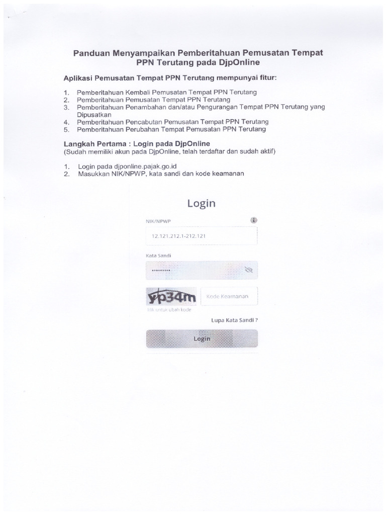 Portal Layanan DJP | PDF