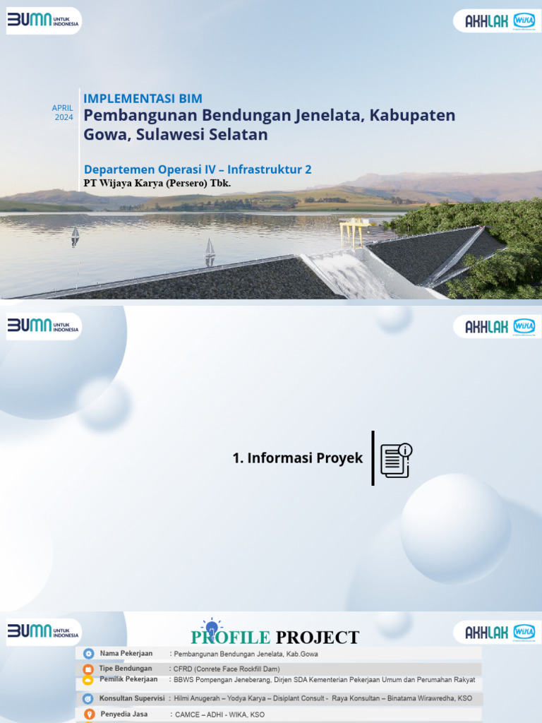 Presentasi Bim Bendungan Jenelata | PDF