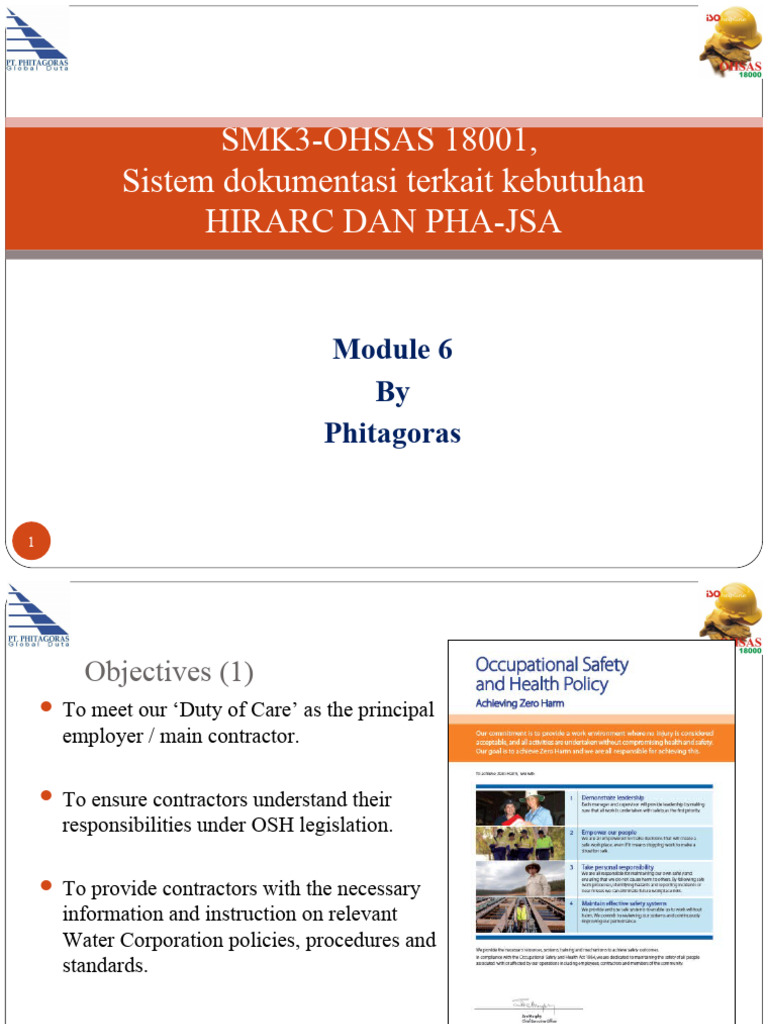 Module 6-Sistem Dokumentasi Terkait Kebutuhan HIRARC DAN PHA-JSA | PDF ...