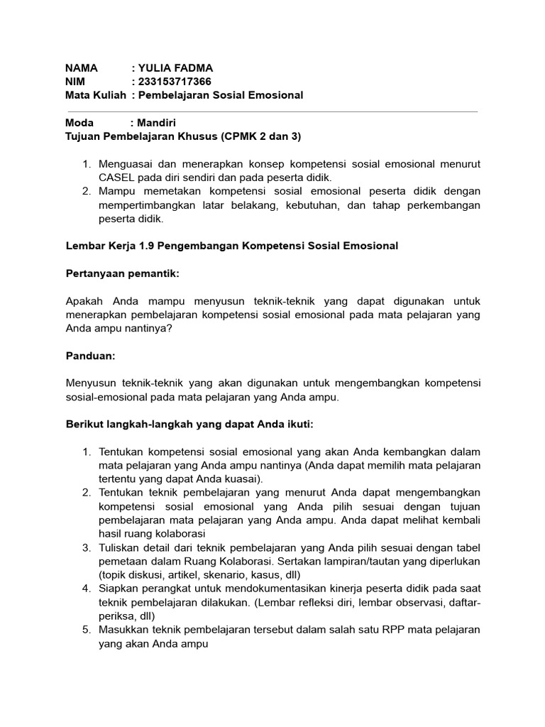 02.01.3 T1 5a Demonstrasi Kontekstual Yulia Fadma | PDF