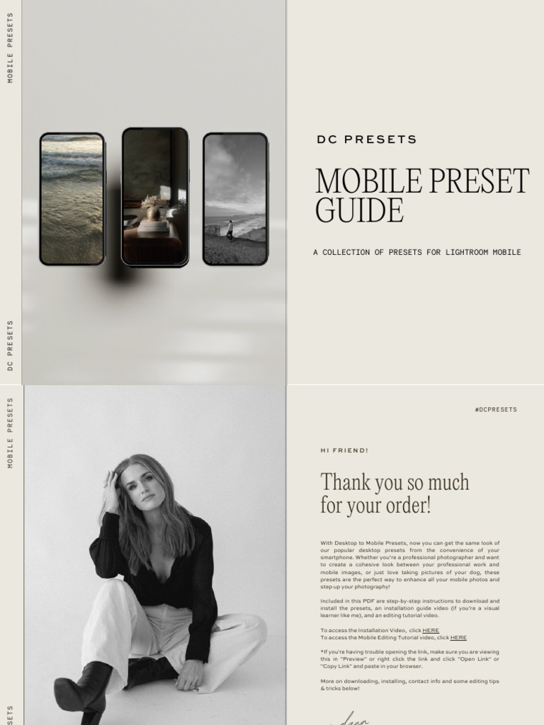 Dc Mobile Preset Guide | PDF | Computing | Software