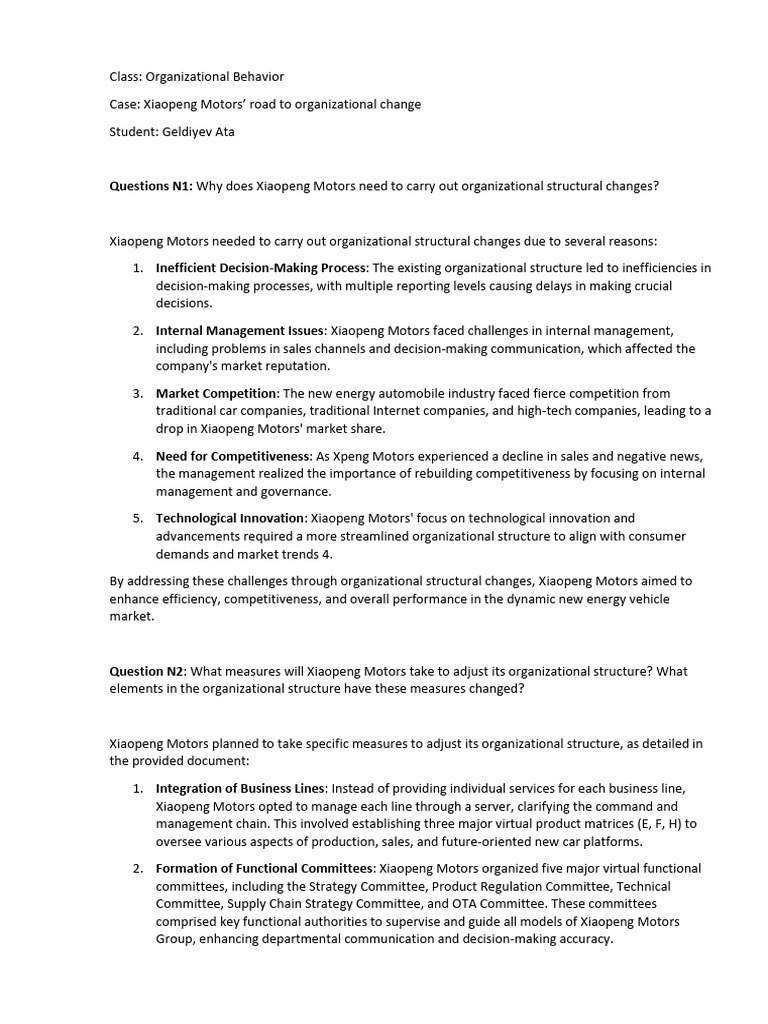 Organizational Behavior assignment Ata(1) | Download Free PDF ...