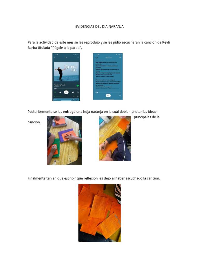 Evidencias Dia Naranja 6C | PDF