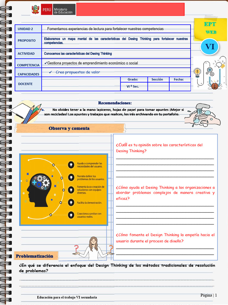 Viº Ficha Ept. Unid 02 - Actv 03 | PDF | Crecimiento personal y ...