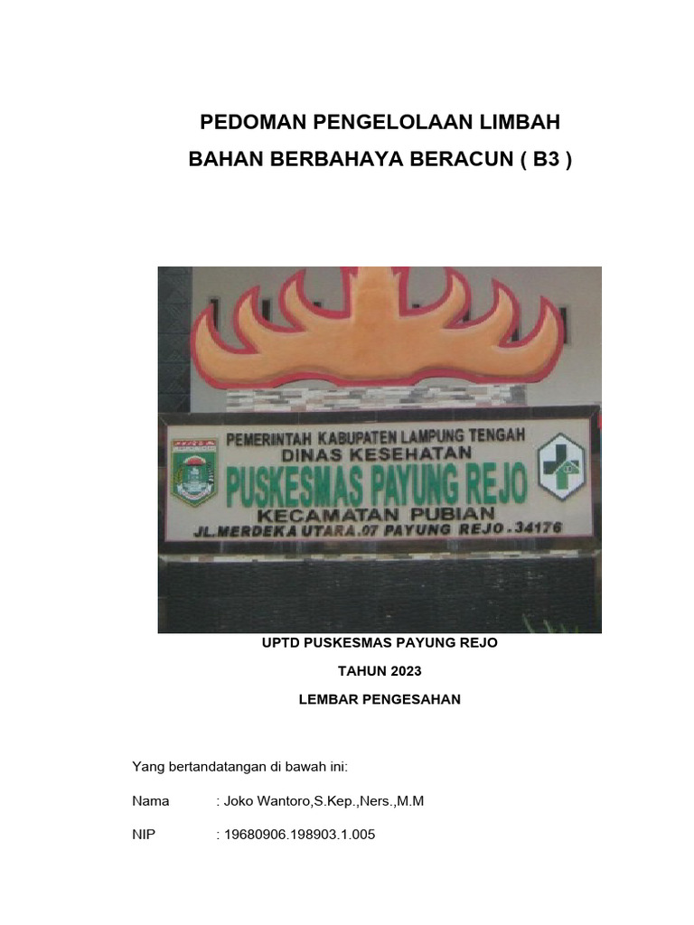 Pedoman Pengelolaan Limbah B3 | PDF