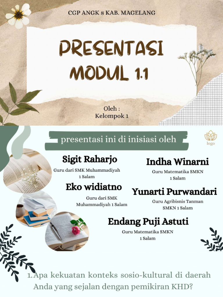 1. PRESENTASI MODUL 1.1 KELOMPOK 1 | PDF