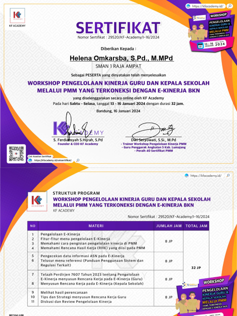 Sertifikat 2024 | PDF