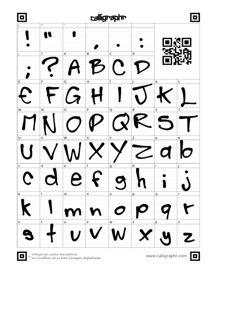 Calligraphr Template | PDF