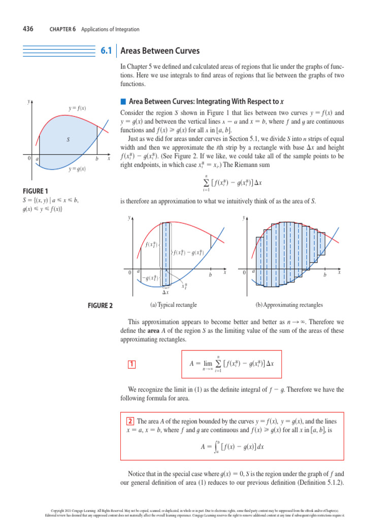 Areas Between Curves: Area Between Curves: Integrating With Respect To ...