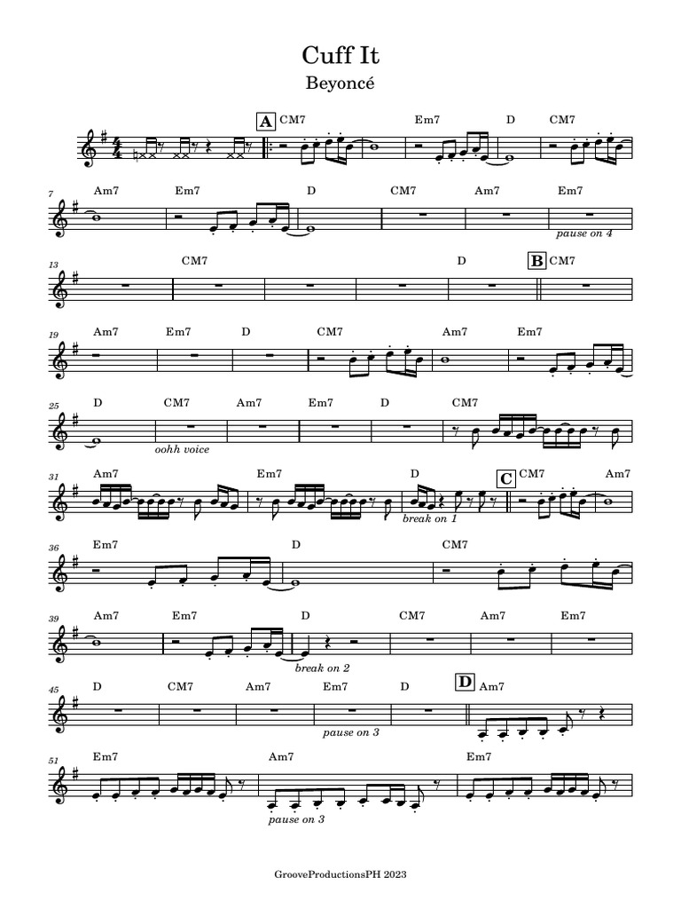 Cuff It | PDF | Columbia Records | Song Recordings Produced