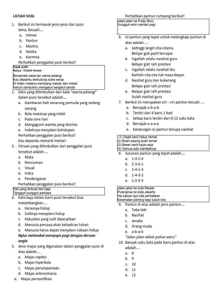 Latihan Soal Olim Kelas 10 Print | PDF