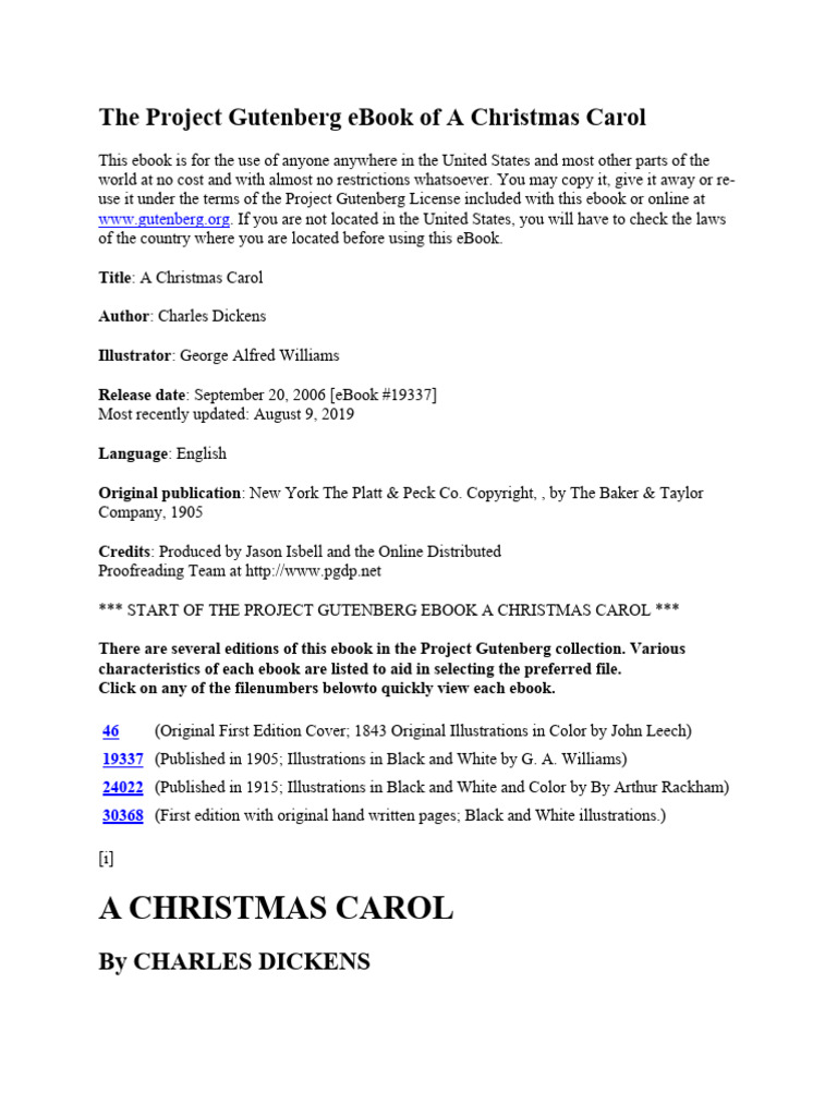 A Christmas Carol 1 | PDF | Jacob Marley