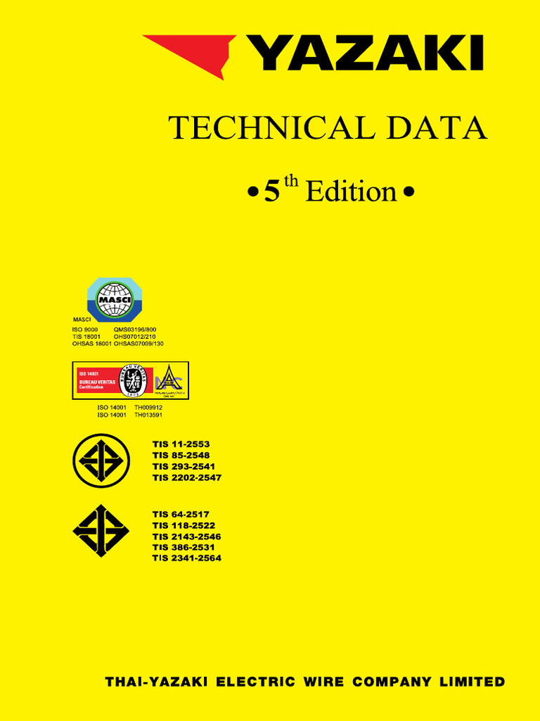Thai Yazaki Cable Specificatio | PDF
