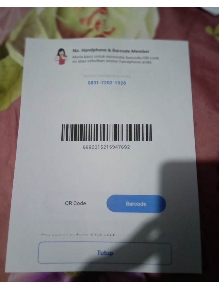 Print Hasil Screenshot Akun Alfagift (Barcode) | PDF