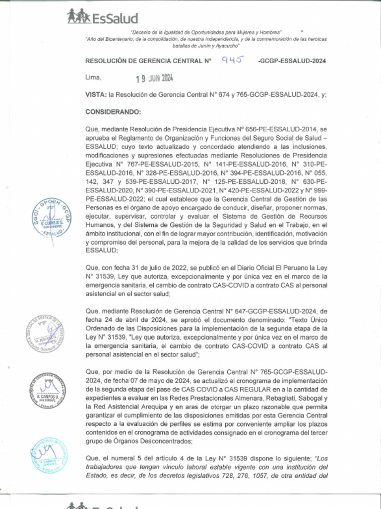 Resolucion 945 2024 GCGP | PDF
