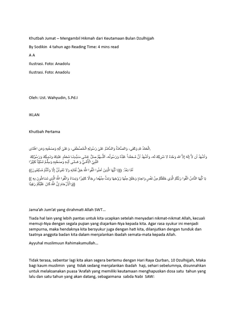 Khutbah Bulan Shafar | PDF | Agama & Spiritualitas