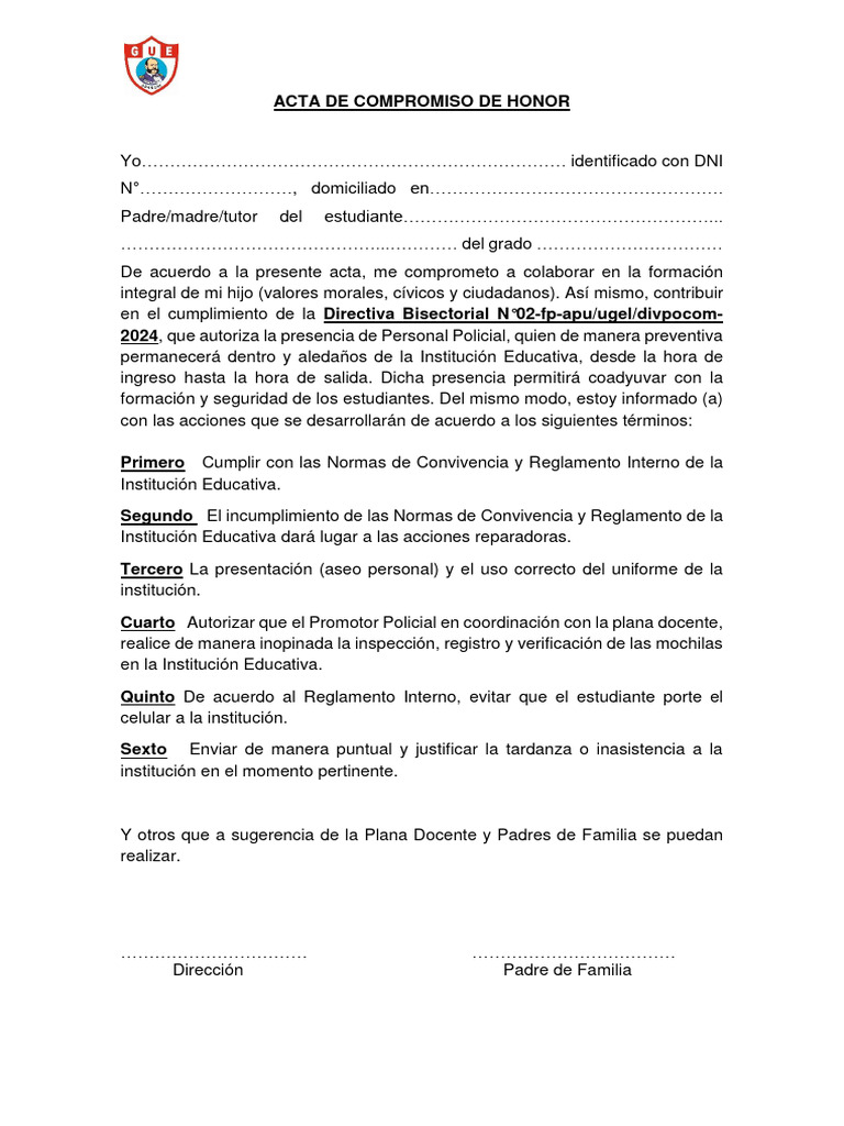 Acta de PNP Final Final | PDF