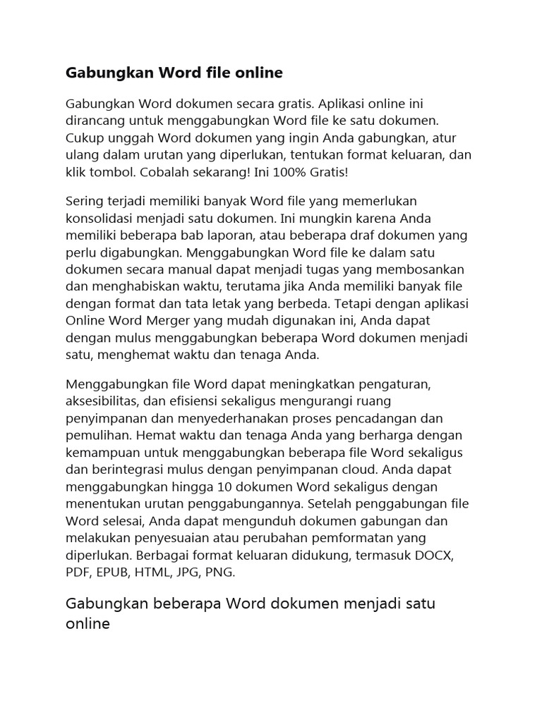 Gabungkan File Word Secara Online Gratis | PDF | Komputer