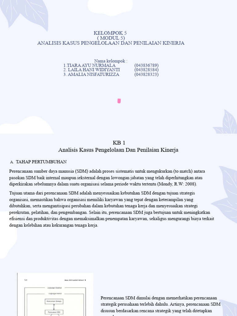 Analisis Kasus Perencanaan, Rekrutmen, Dan Pengembangan SDM | PDF