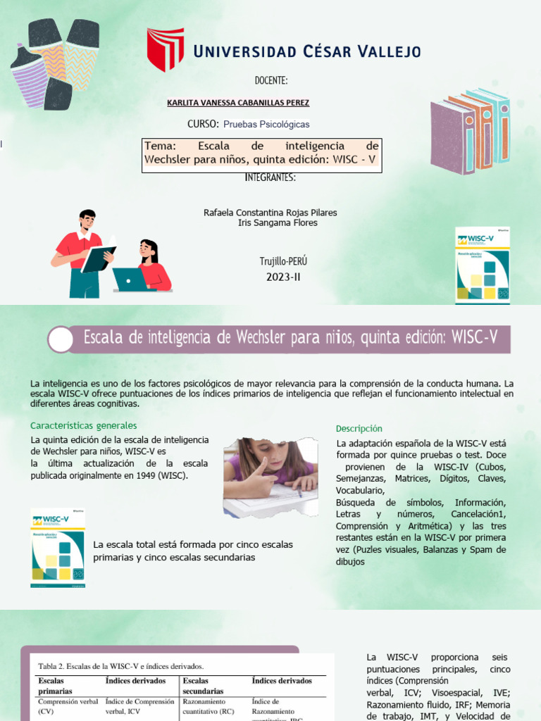 Organizador-Visual - Escala de inteligencia de Wechsler para niños ...