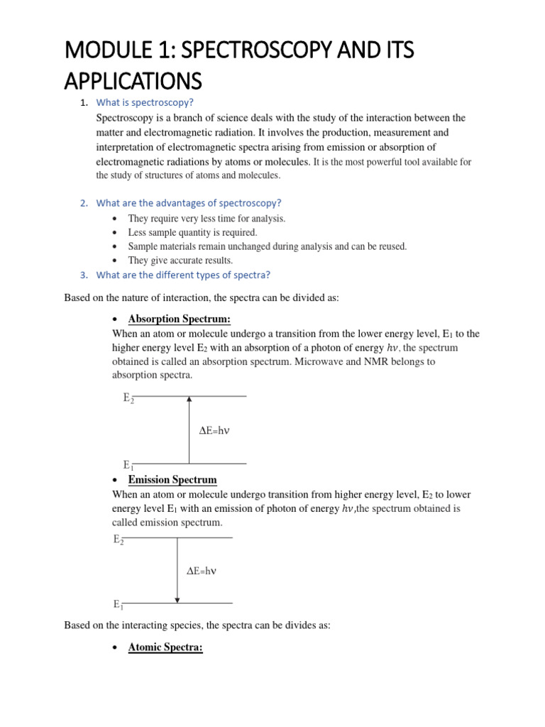 Ktu engg chemistry notes | PDF | Spectroscopy | Absorption Spectroscopy