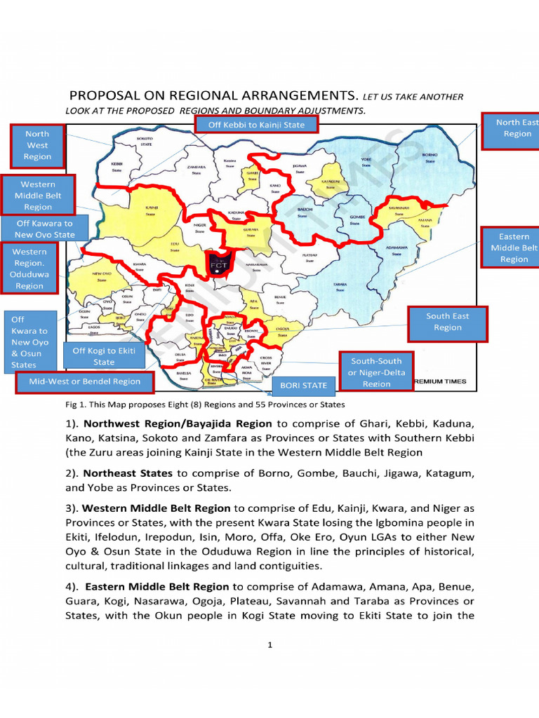 Map 1 On Proposed Regional Arrangement 3 | PDF