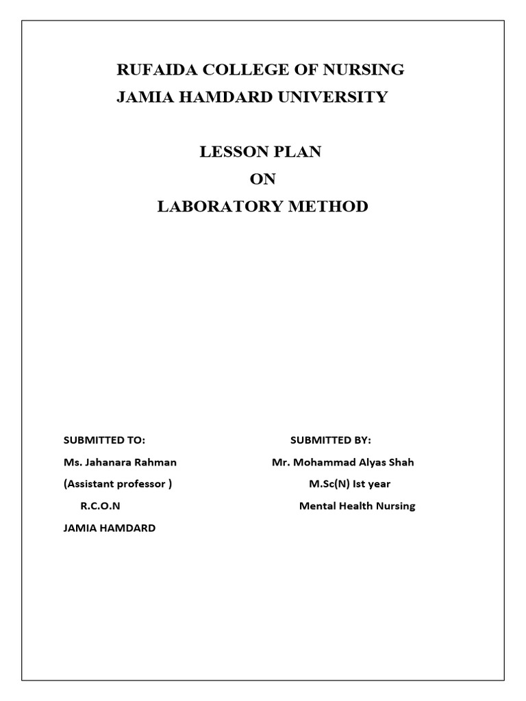 Laboratory Method | PDF | Laboratories | Teachers