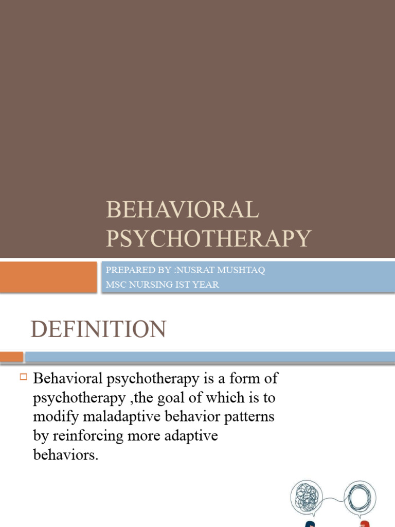 Understanding Behavioral Psychotherapy | PDF | Behaviour Therapy ...