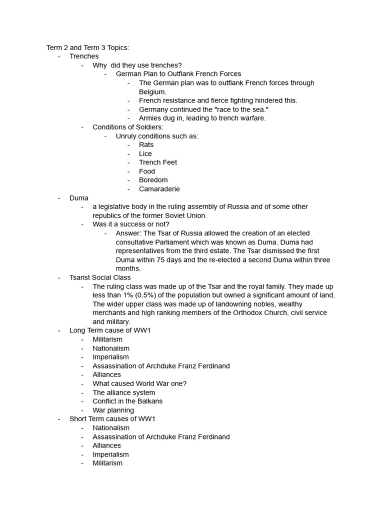 EOY History Sample Layout and Topics | PDF | Nicholas Ii Of Russia ...