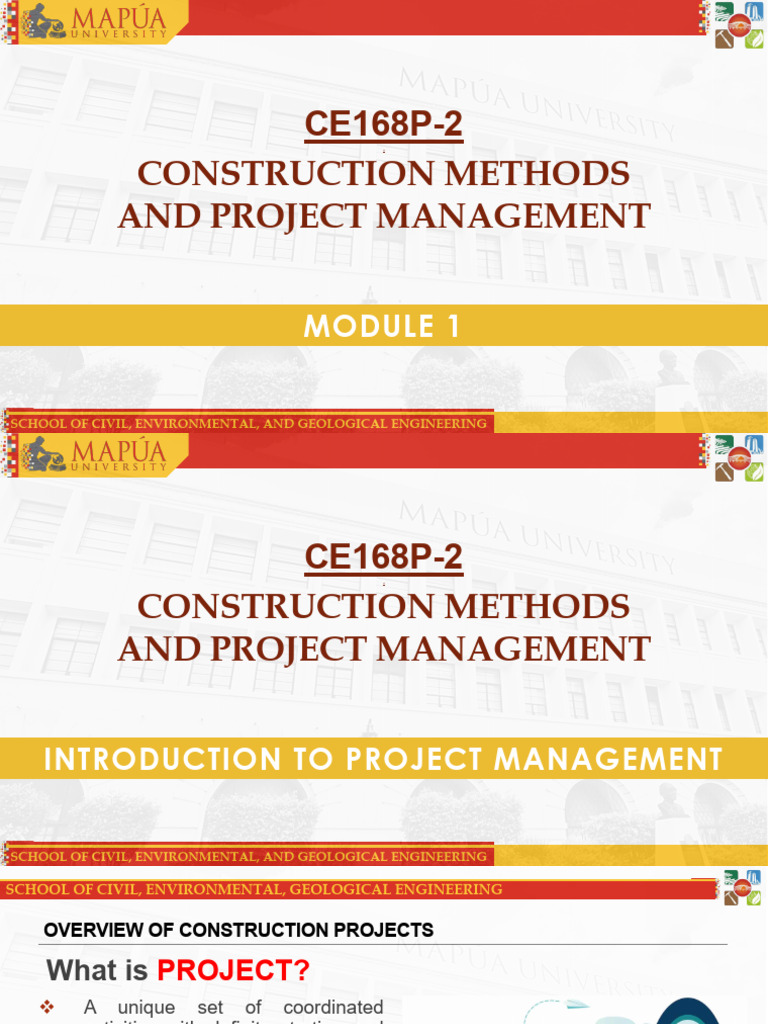 CE168P-2 - Module 1 - Part I | PDF | Project Management | Business