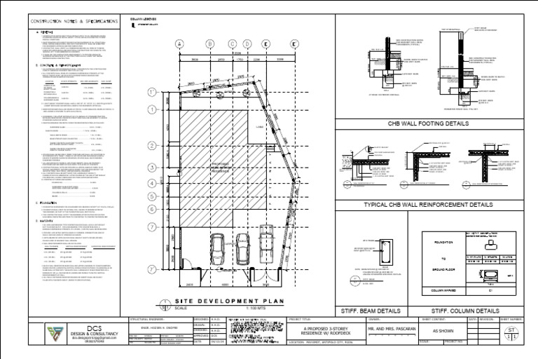 Fencing Plan - Pascaran Residence | PDF | Concrete | Beam (Structure)