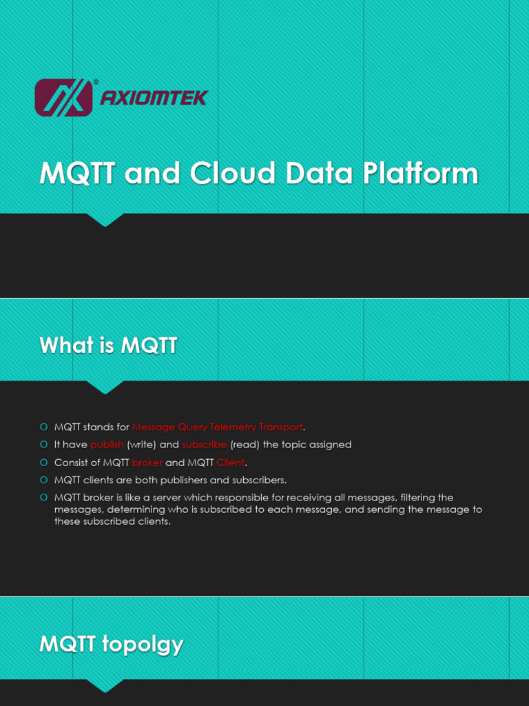 MQTT and Cloud Data Platform | PDF | Computers
