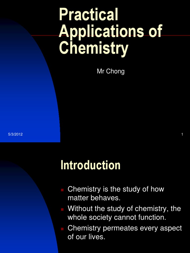 Practical Applications of Chemistry | PDF | Ion | Potassium